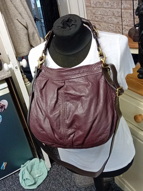 AUTOGRAPH MARKS AND Spencer Large Leather Shoulder Bag Hobo Slouch ...