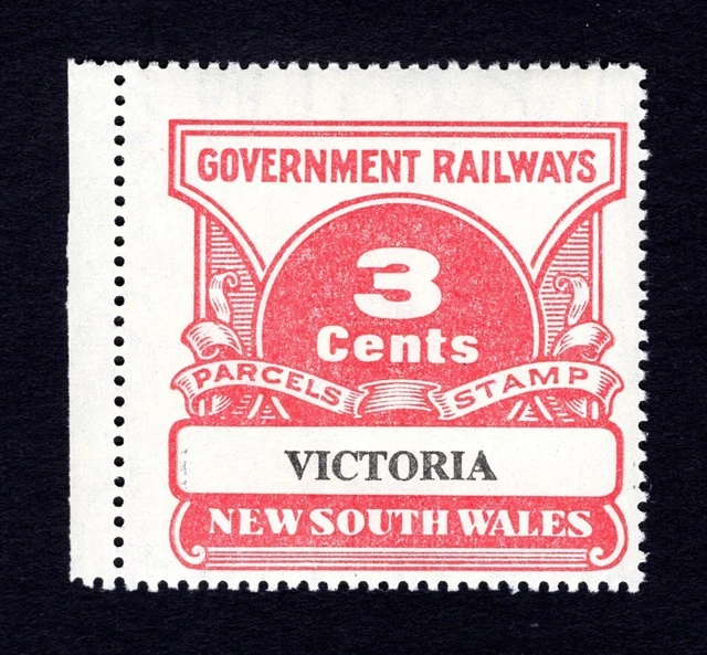 AUSTRALIA 1968 MUH NSW NO WMK 3c RED RAILWAY PARCEL STAMP - VICTORIA ...