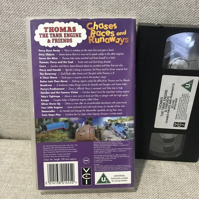 THOMAS THE TANK Engine & Friends - Vhs Video - Chases Races And ...