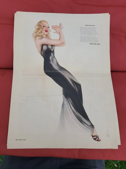 PIN-UP &THE VARGA Girl" 1940s Centerfold Esquire Mag."From Bill With ...