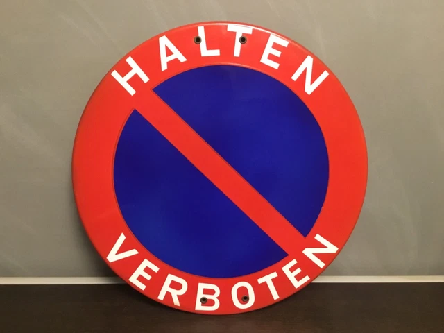 ALTES EMAILSCHILD VERKEHRSSCHILD Halten Verboten Halteverbot EUR 110,00 ...