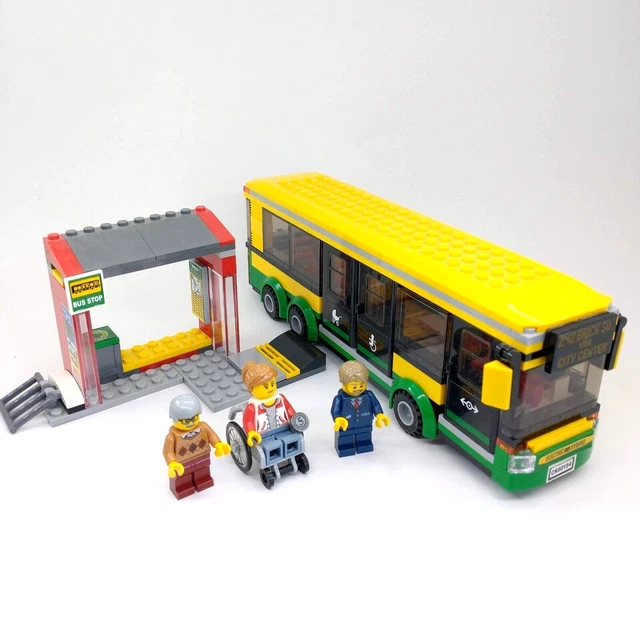 LEGO CITY: BUS, Bus Stop & Driver, Minifigures & Wheelchair From Set ...