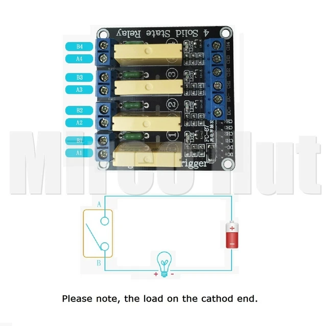 SSR DC-DC RELAY 5V 12V 5A Solid State 2ch 4ch 6ch 8channel - Arduino ...