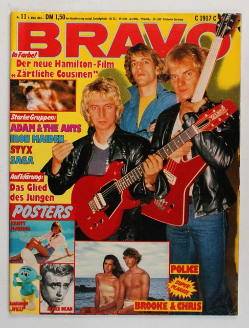 GERMAN BRAVO MAGAZINE Nr.11 1981 The Police Adam & The Ants Iron Maiden ...