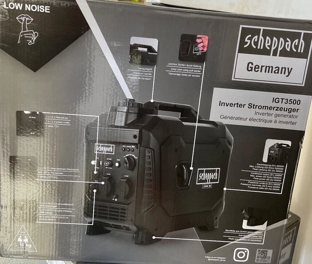 SCHEPPACH IGT3500 STROMGENERATOR Stromerzeuger inverter 4 Takt ... SCHEPPACH IGT3500 STROMGENERATOR Stromerzeuger inverter 4 Takt ...