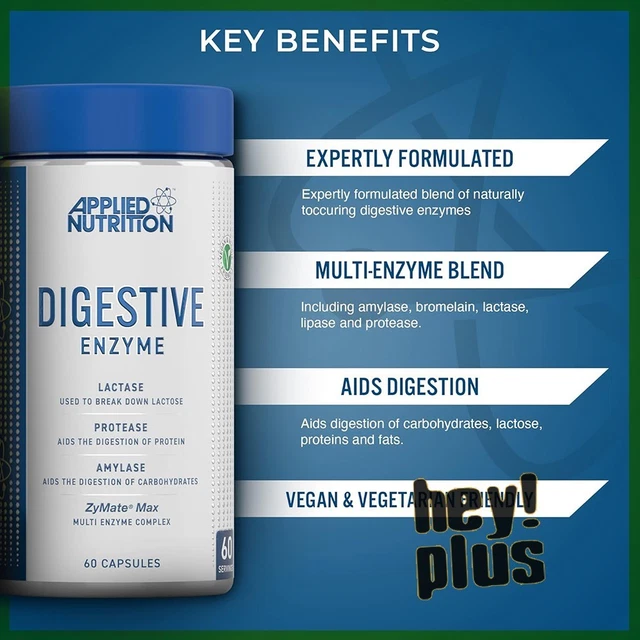 APPLIED NUTRITION DIGESTIVE Enzyme (60 caps) Essential Digestive ...