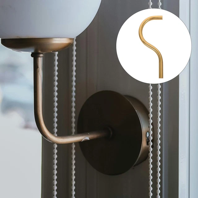 PIPE LIGHT FIXTURE Curved Lamp Rod Parts for Making Lamps Double Ended ...