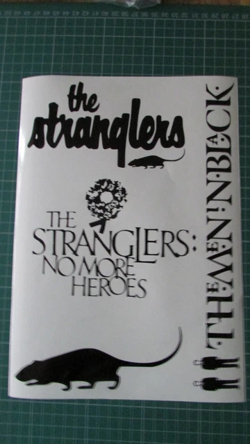STRANGLERS BLACK NO More Heroes/Logo/Rat/ Mib Car Stickers £6.50 ...