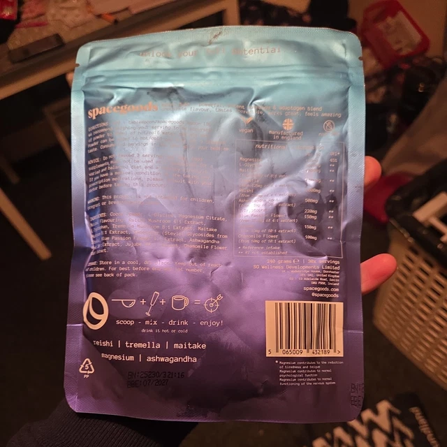 SPACEGOODS ASTRODUST V1.0 Mushroom + Adaptogen Evening Blend Chocolate ...