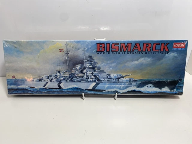 BISMARK WW2 GERMAN Battleship Hobby Model Kit Sealed Academy 1989 1 ...