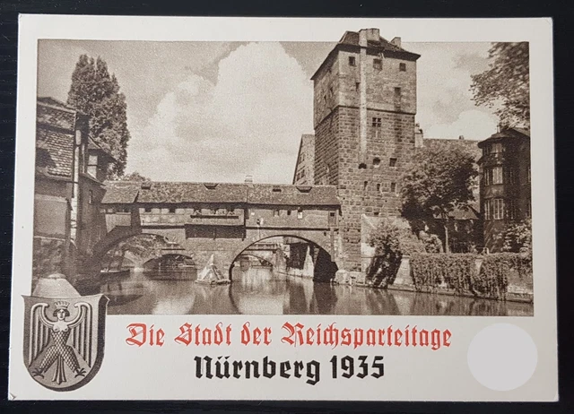 GERMAN THIRD REICH Ww2 Original Postcard Reichsparteag Nürnberg 1935 £ ...
