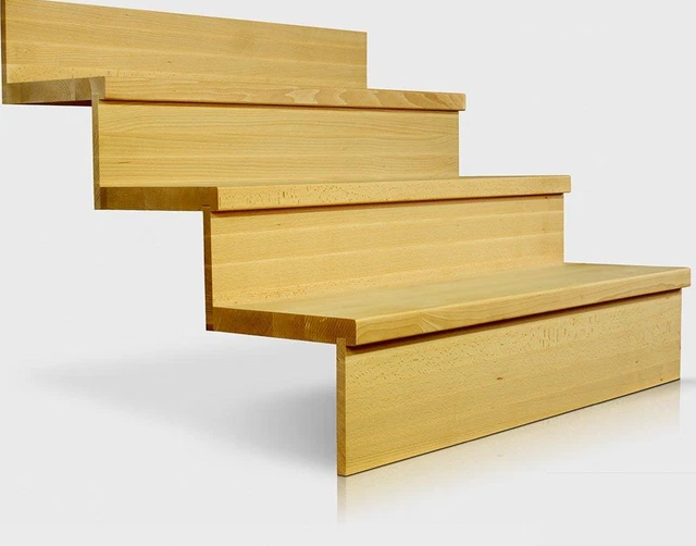 SOLID OAK STAIR Cladding Kit - Tread: 0.88m x 255mm x 20mm, Riser: 0 ...