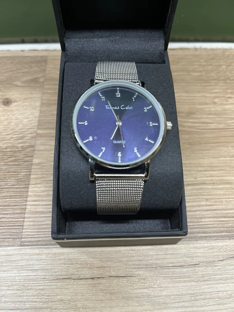 MENS/LADIES QUARTZ WATCH Midnite Blue Face Thomas Calvi New Unused Gift ...