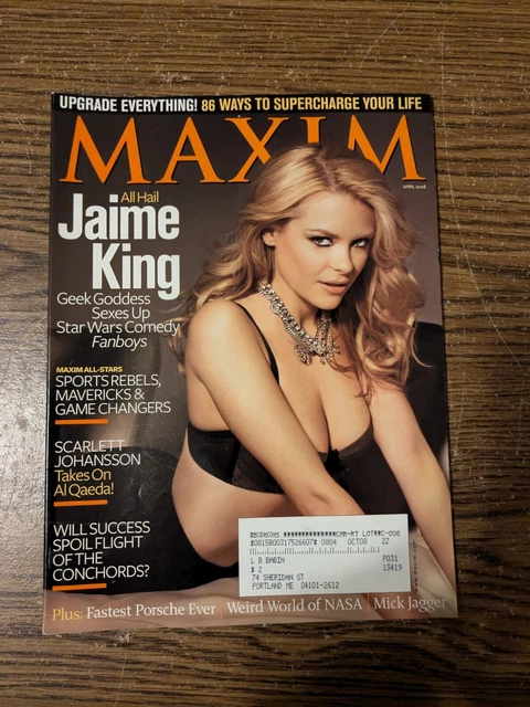 MAXIM MAGAZINE #124 - April 2008 - Jaime King/Scarlett Johansson/Adrianne Curry £1.58 - PicClick UK