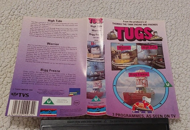 TUGS - VHS Video - Warrior + High Tide + Bigg Freeze - Childrens / Rare ...