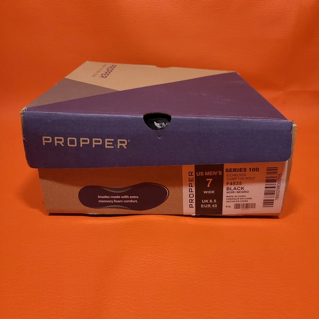 PROPPER SERIES 100 Mens Size 7 Chelsea 6" Work Boot Slip Resistant ...