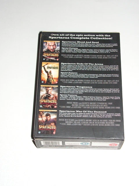 SPARTACUS COMPLETE COLLECTION DVD Box Set All 4 Series Liam McIntyre ...
