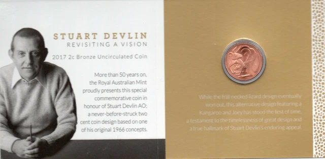 2017 AUSTRALIAN 2 Cent Stuart Devlin Revisiting A Vision Uncirculated ...
