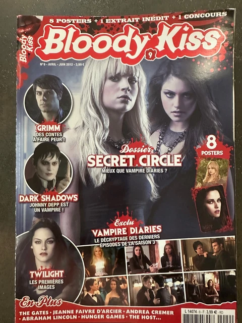 MAGAZINE BLOODY KISS n°9, Secret Circle, Vampire Diaries, Dark Shadows ...