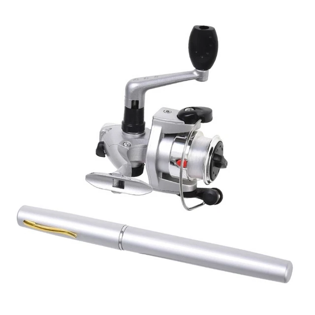 POCKET COLLAPSIBLE FISHING Rod Reel Set, Mini Pen Fishing Rod Set Pen ...