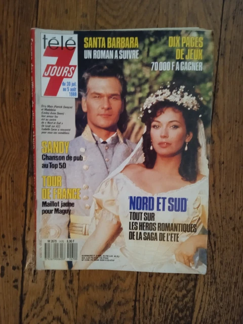 MAGAZINE TÉLÉ 7 jours de 1988 - Patrick Swayze, Lesley-Anne Down EUR 2,00 - PicClick FR