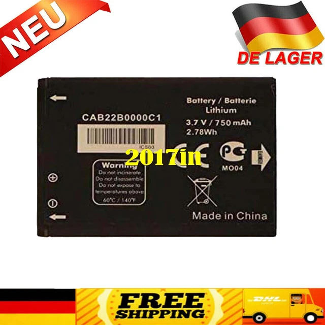 3.7V AKKU FÜR Alcatel CAB22B0000C1, OT-356, OT-665, CAB22D0000C1, One ...