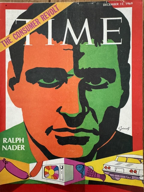 TIME MAGAZINE 1969 Pop Art Ralph Nader Giusti Charle Manson Sharon Tate ...