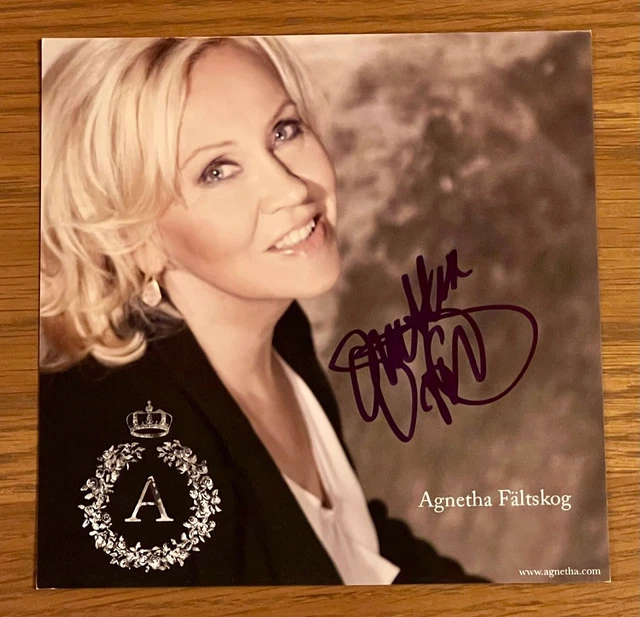 AGNETHA FALTSKOG, ABBA, Official Photo Card, Hand Signed, 6x6, Rare £37 ...