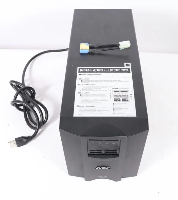 APC SMART-UPS SMT1000C 1000VA/700W 120V 8-Outlet Line Interactive Needs ...