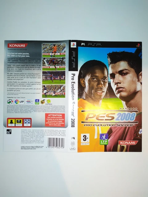 JAQUETTE PRO EVOLUTION Soccer 08 PES 2008 Sony Playstation portable PSP ...