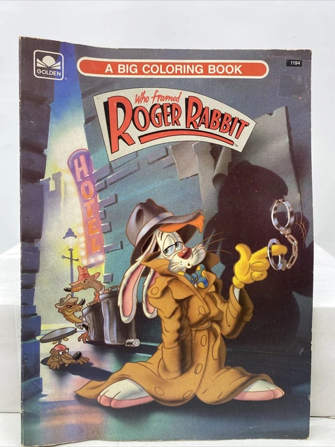 RARE WHO FRAMED Roger Rabbit? Coloring & Story Book Golden 80’s Jessica ...