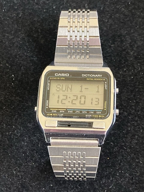 RARE 80S CASIO Dictionary Translator Watch TE-2500 Japan, c1983, See ...