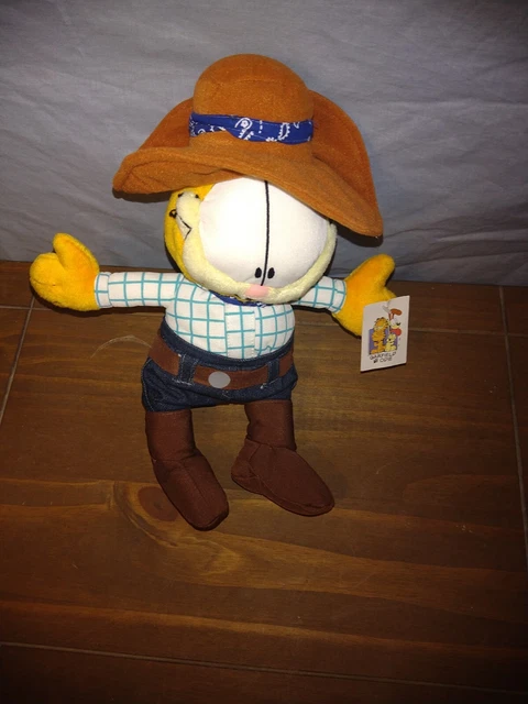 VINTAGE PLUSH GARFIELD Cowboy Soft Toy Gosh Good condition Used with ...