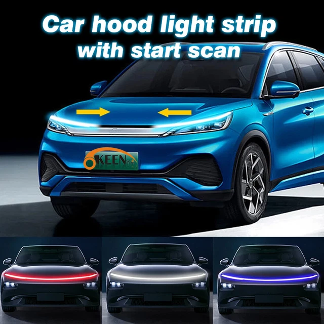 START SCAN DYNAMIC 180cm DRL Car Hood LED Light Strip Daytime Running ...