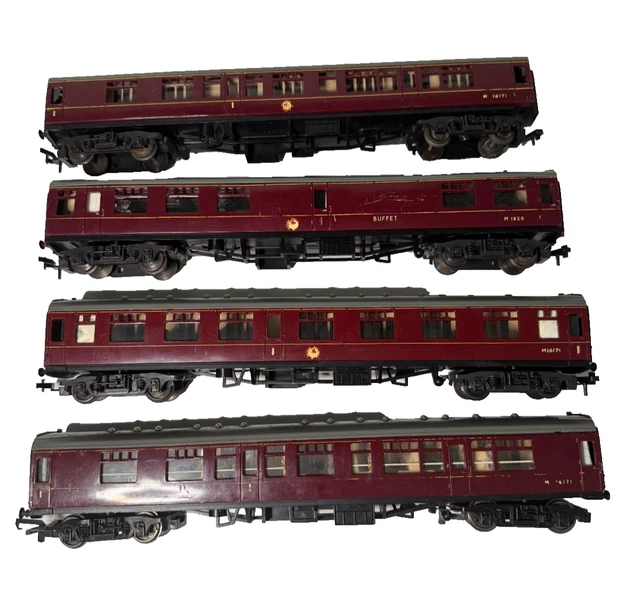 4X TRIX TTR maroon BR Mk1 coaches M1820 3xM16171 unboxed £26.57 ...
