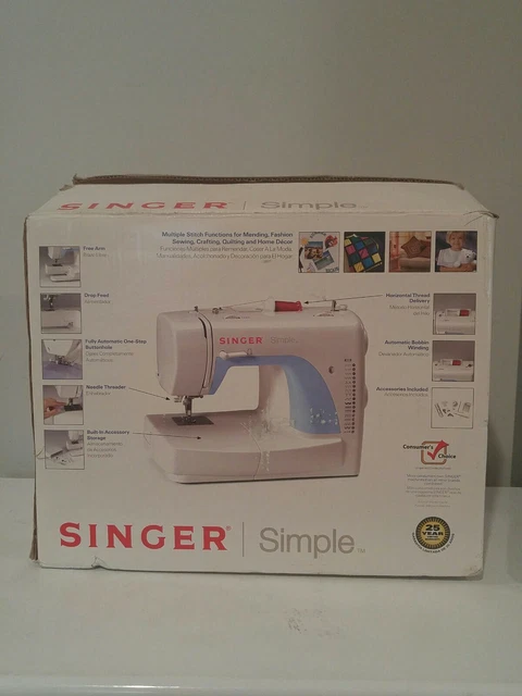 SINGER SIMPLE 3116 Sewing Machine w/ FOOT CONTROL & ACCESSORIES Tested ...