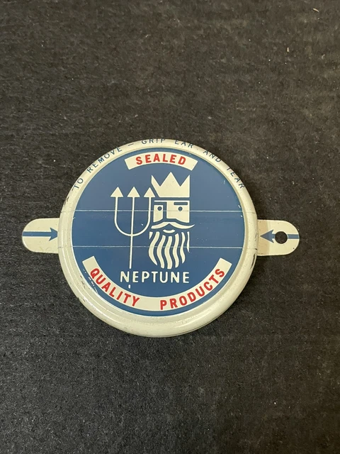 NEPTUNE LARGE MOTOR Oil Drum Cap Lid Seal Oil Tin. Like Ampol Golden ...