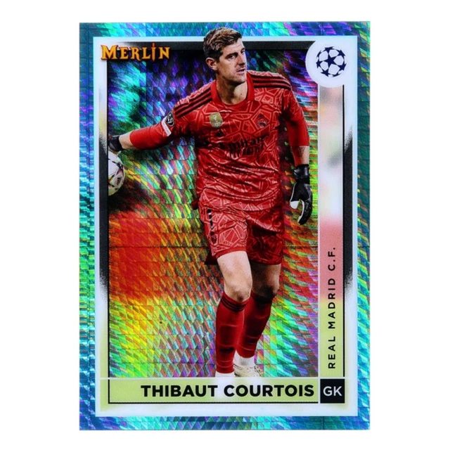 2022-23 TOPPS MERLIN Chrome UEFA Club Soccer Thibaut Courtois Aqua ...