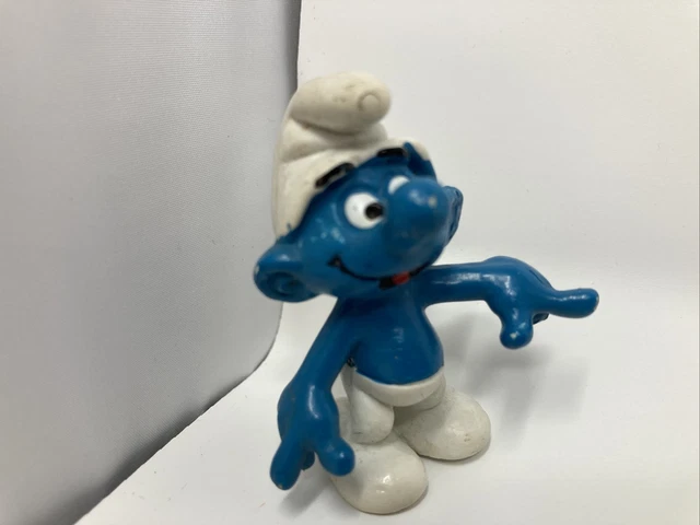 SMURFS POINTING FINGER Smurf 20050 Rare Vintage Original Display Figure ...