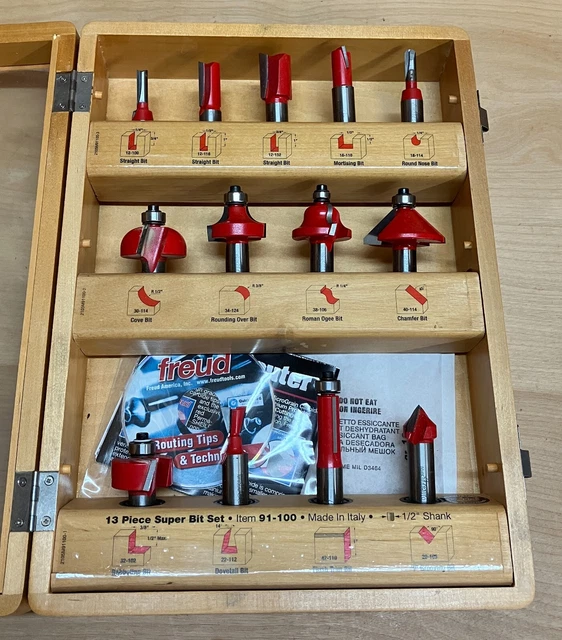 FREUD 91-100 13-PIECE Super Router Bit Set with 1/2-Inch Shank $159.95 ...