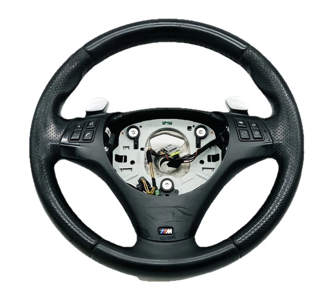 OEM BMW E82 E88 E90 E92 Steering Wheel M SPORT PERFORATED Black Leather ...