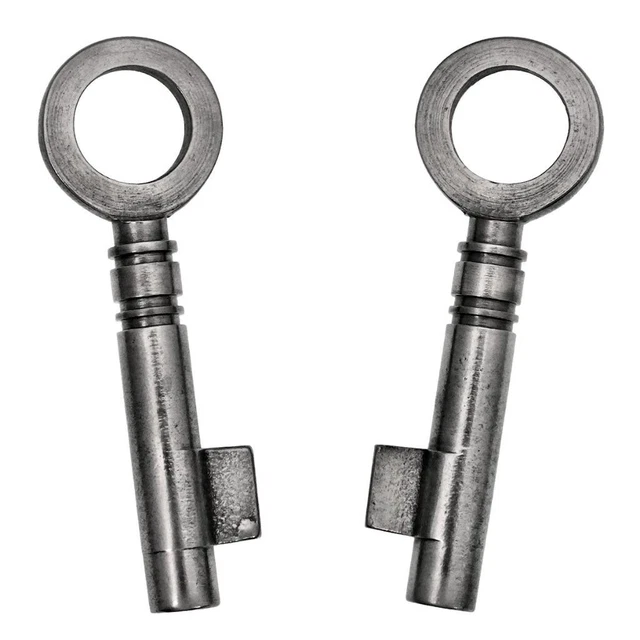 UNUSUAL RADIAL TYPE BLANK KEYS 2½" - Antique Key x 2 - Vintage Keys ...