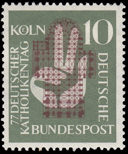 ALLEMAGNE FÉDÉRALE GERMANY 115 1956 Plan De La Cathédrale De Cologne MH ...