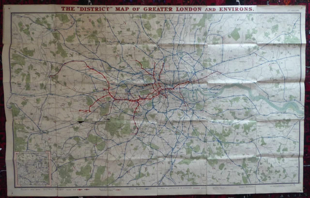 DISTRICT RAILWAY MAP of Greater London Sampson Low Marston & Co Ltd 2nd ...