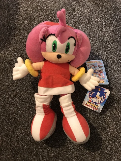 RARE AMY ROSE SEGA Soft Plush Toy Sonic The Hedgehog Official Prize ...