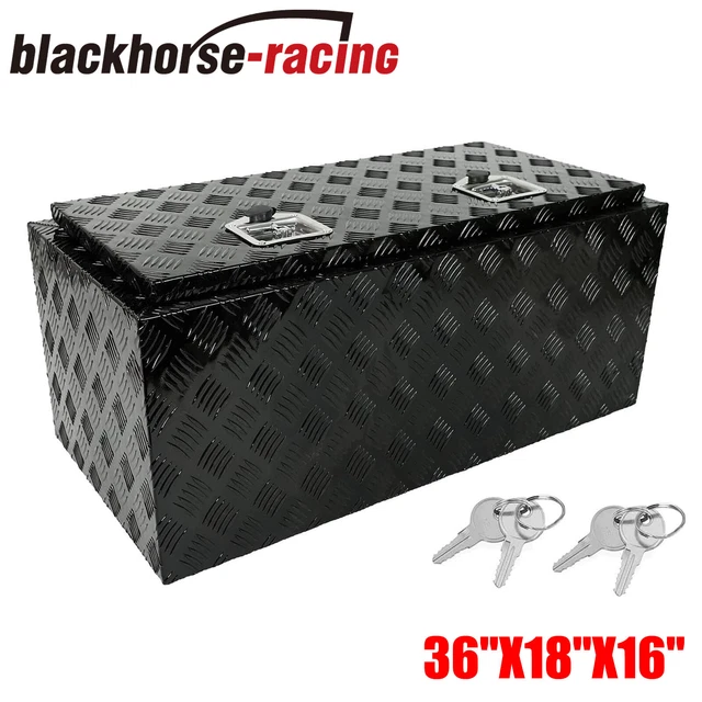 36& BLACK ALUMINUM Pickup Truck Trunk Bed Tool Box Trailer Storage ...