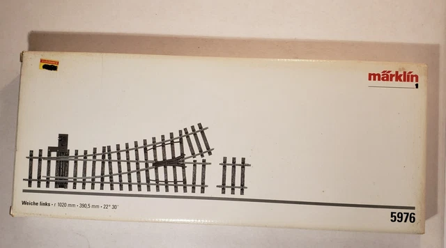 MARKLIN 1 GAUGE #5976 Left Turn Switch Track For Model Train Car Open ...