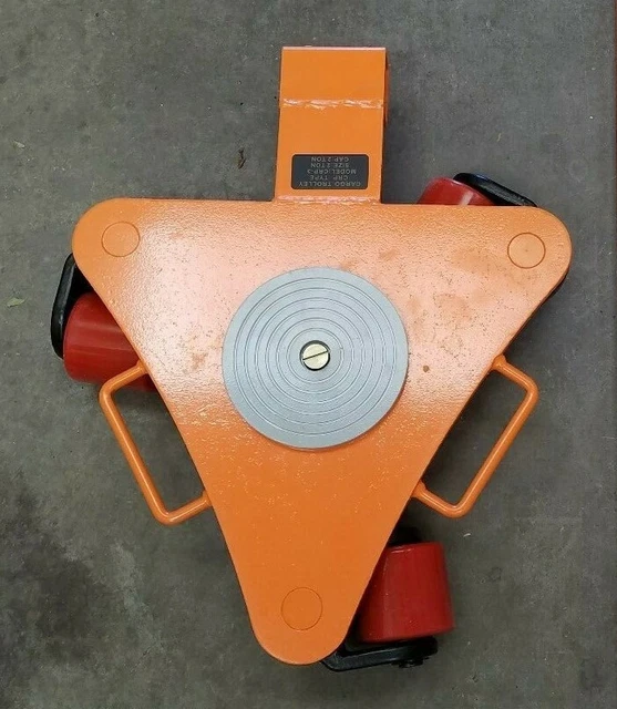 2 TON HEAVY Machine Directional Dolly Skate Cargo Trolley Rotational ...