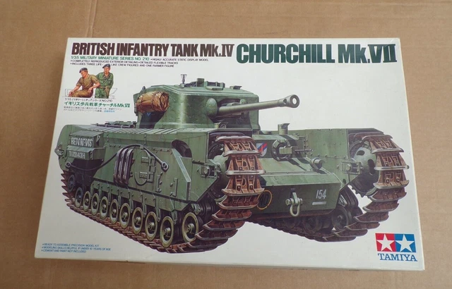 TAMIYA CHURCHILL MK.VII British Infantry Tank Boxed Model Kit 35210 ...