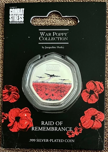WAR POPPY COLL by Jacqueline Hurley Raid of Remembrance .999 Silver ...